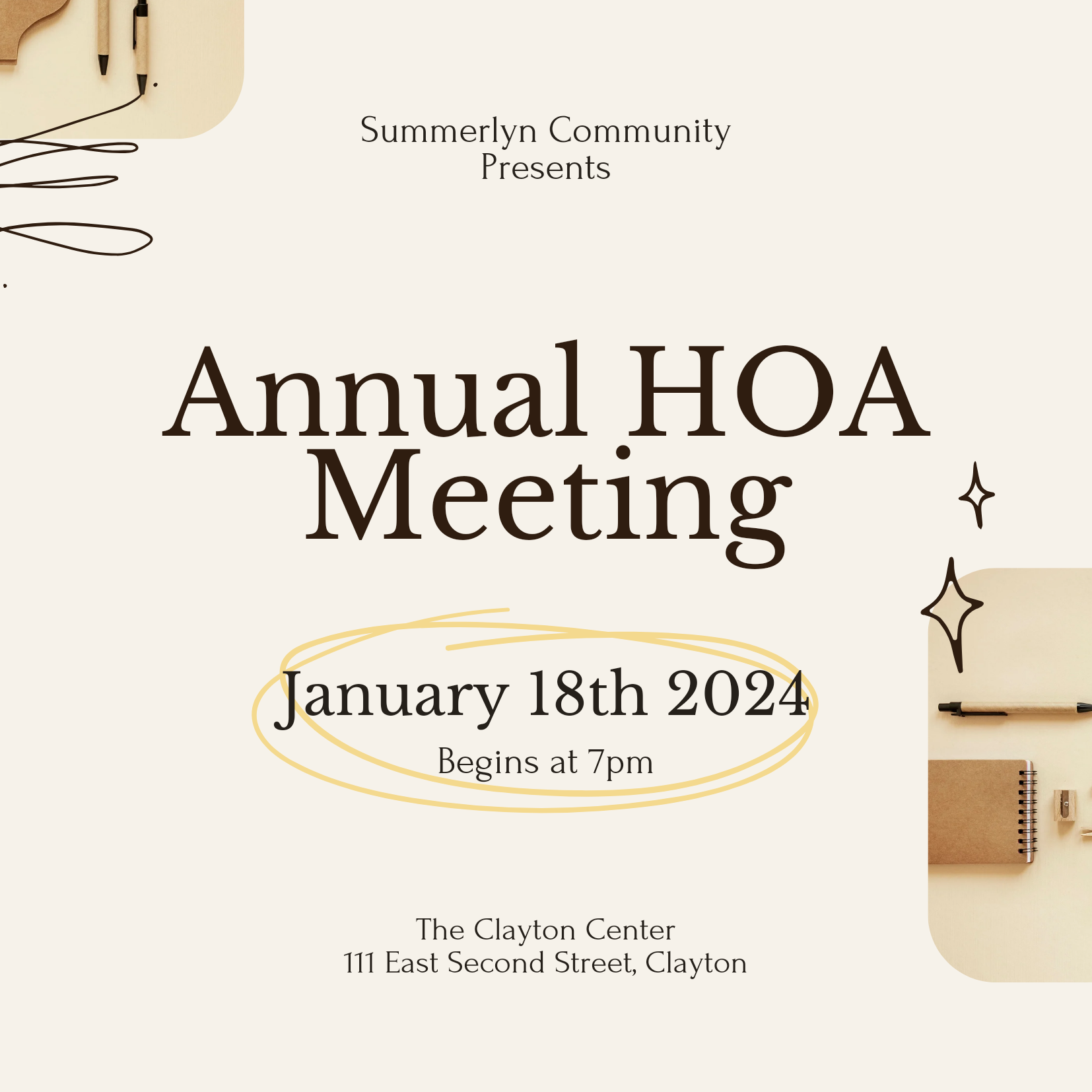 Annual Summerlyn HOA Meeting 2024 - Summerlyn Community